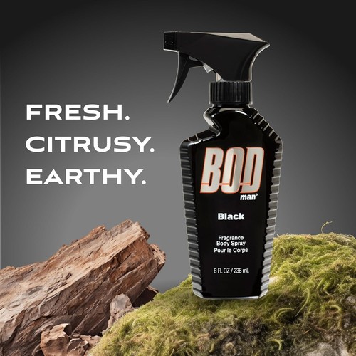 BOD Man Fragrance Body Spray, Black, 8 fl oz Pack of 2 | eBay