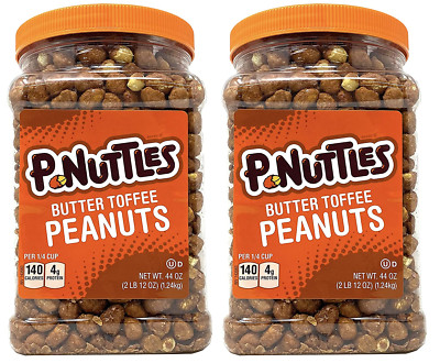 P-Nuttles Butter Toffee Peanuts 44 Ounce Jar Pack of 2 Made in the USA ...