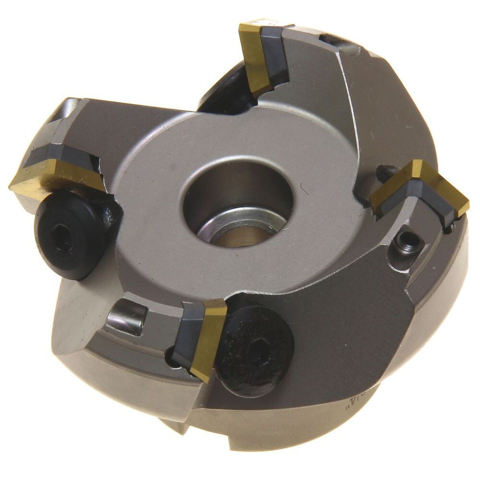 Indexable Face Mill Cutter 45 Degree 2-1/2” w/Carbide Inserts 4 Flute ¾ ...