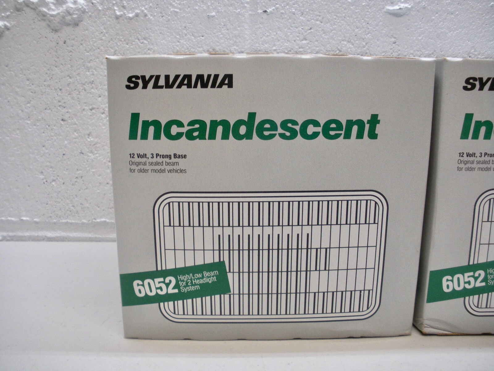 Pair - 6052 Incandescent Headlight 12V 3-prong High/Low Beam O.E.M ...