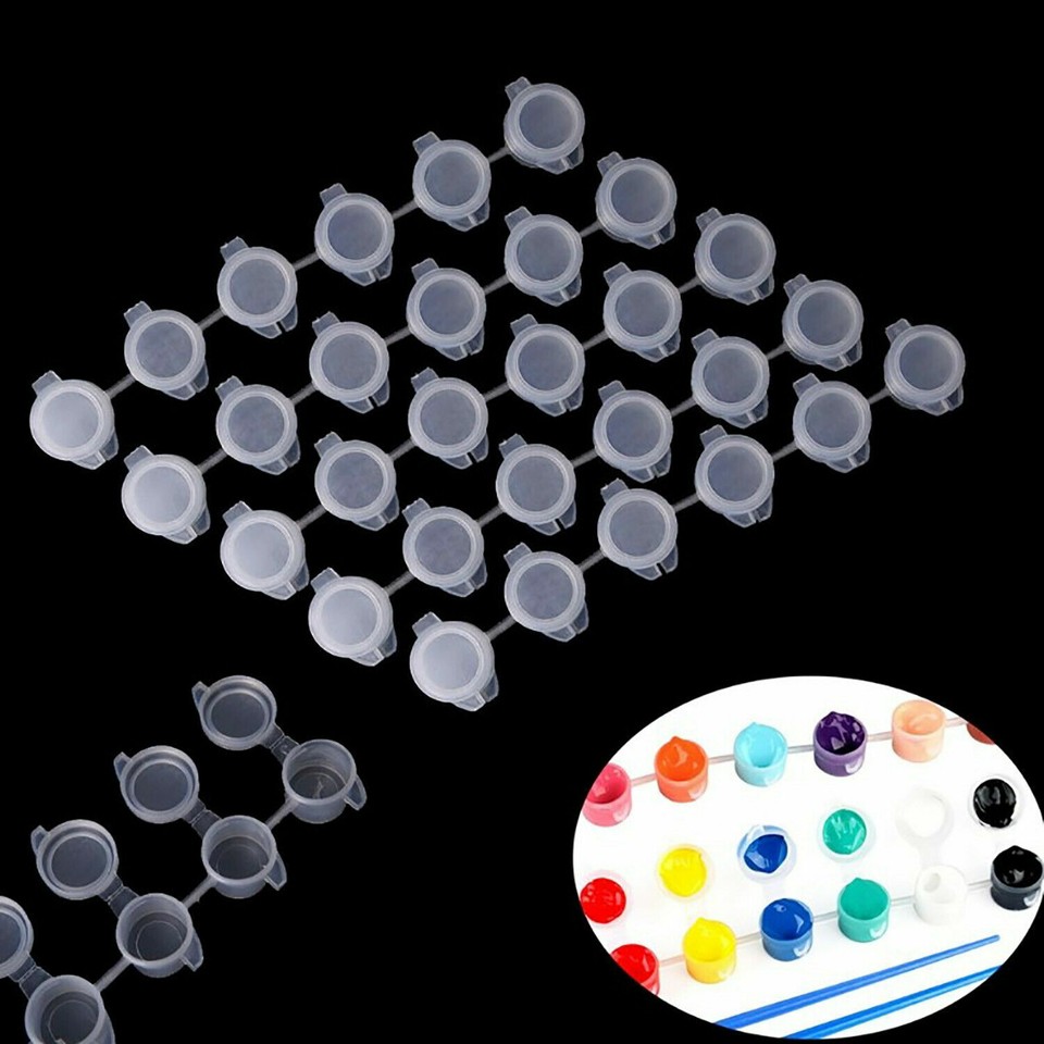 **BEST PRICES** 5, 10...1000 strips - 3ml Empty Paint Pots with snap ...