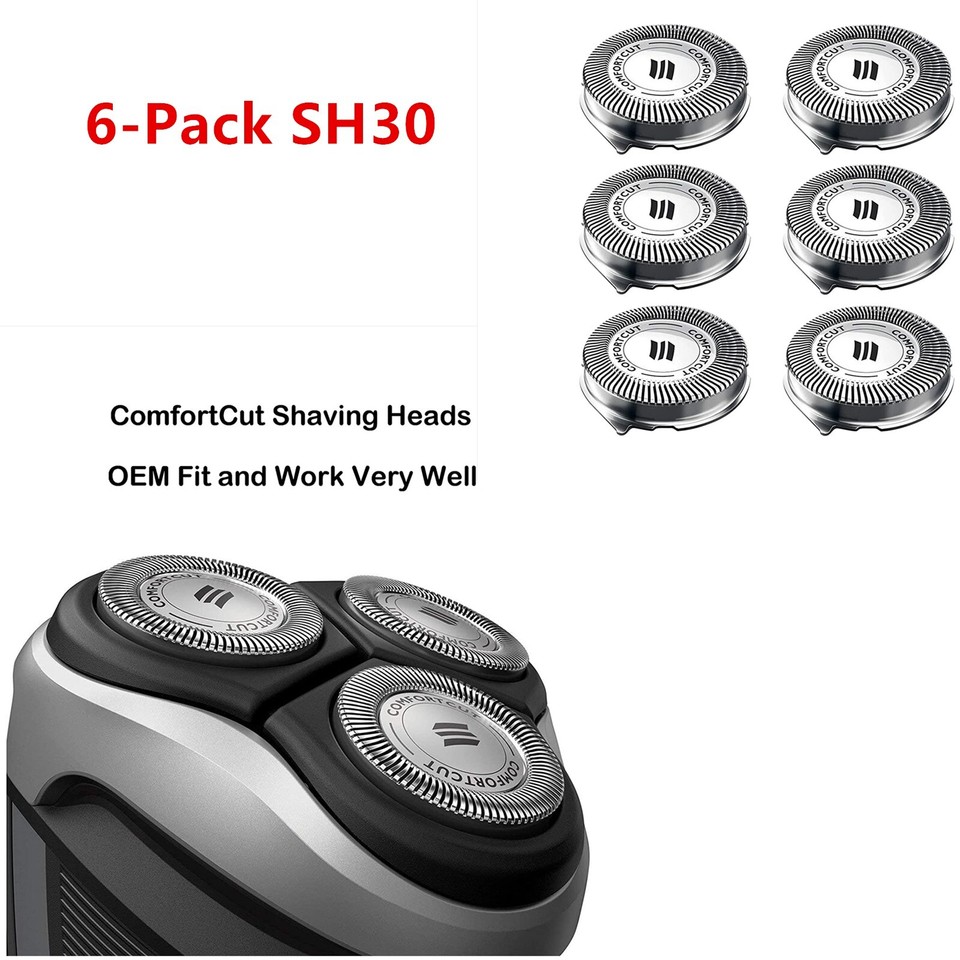 SH30 Replacement Heads for Philips Norelco Razor 1000/2000/3000 Blades ...