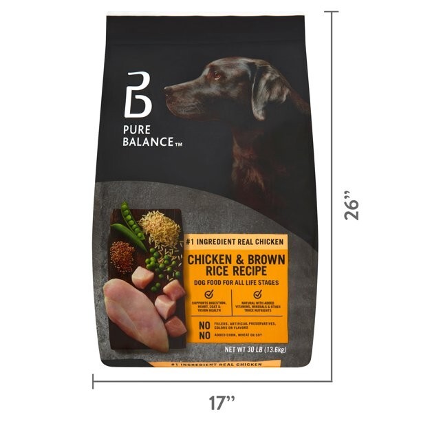 Pure Balance Chicken & Brown Rice Recipe Dry Dog Food All Life Stages ...