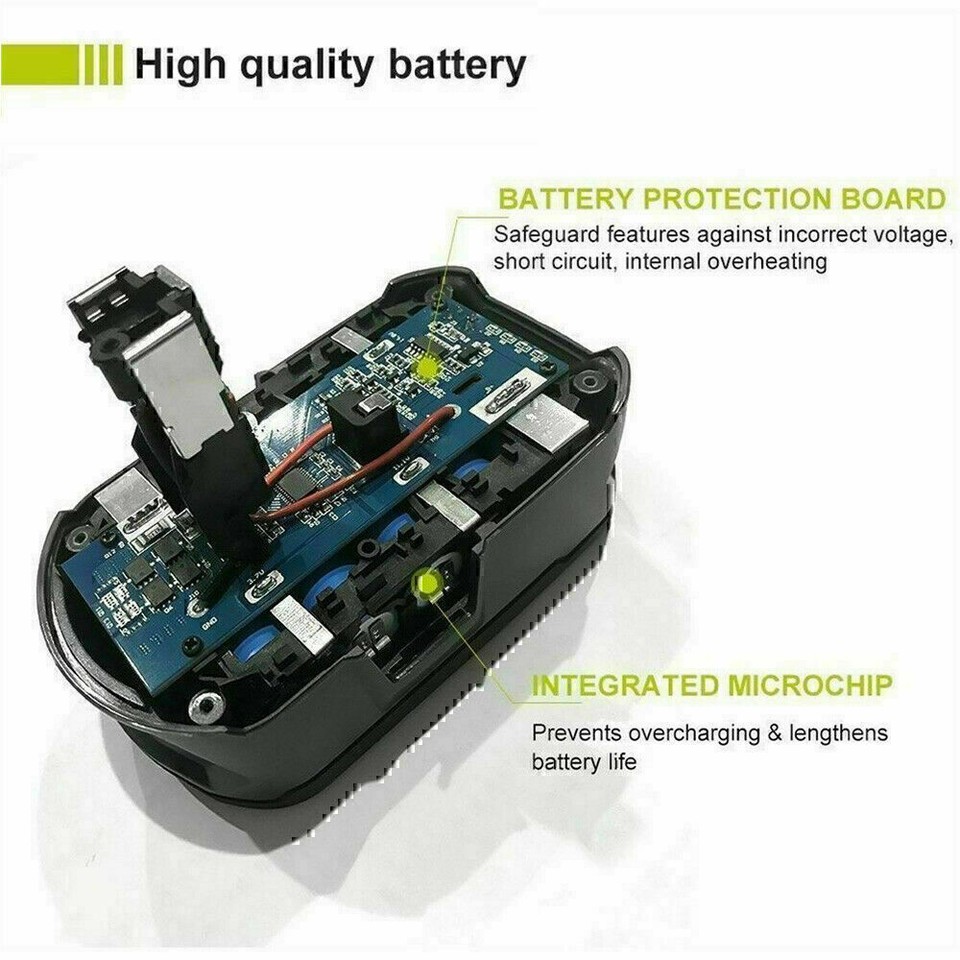 For RYOBI P108 Battery 18V High Capacity 18Volt Lithium-Ion 12.0Ah 6 ...