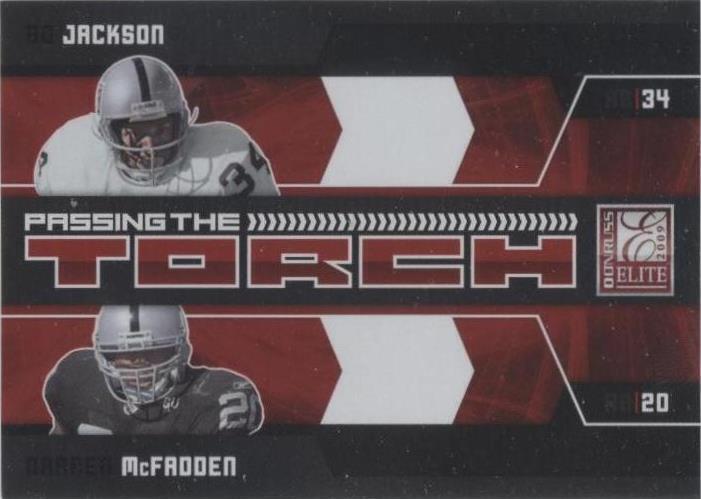 2009 Donruss Elite - Passing the Torch Bo Jackson, Darren McFadden #4 ...