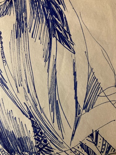 Beautiful Drawing Ink 1930 Portrait Woman Sail Orientalist Morocco Art ...