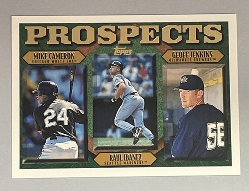 Mike Cameron Raul Ibanez Geoff Jenkins RC 1997 Topps Prospects #201 ...