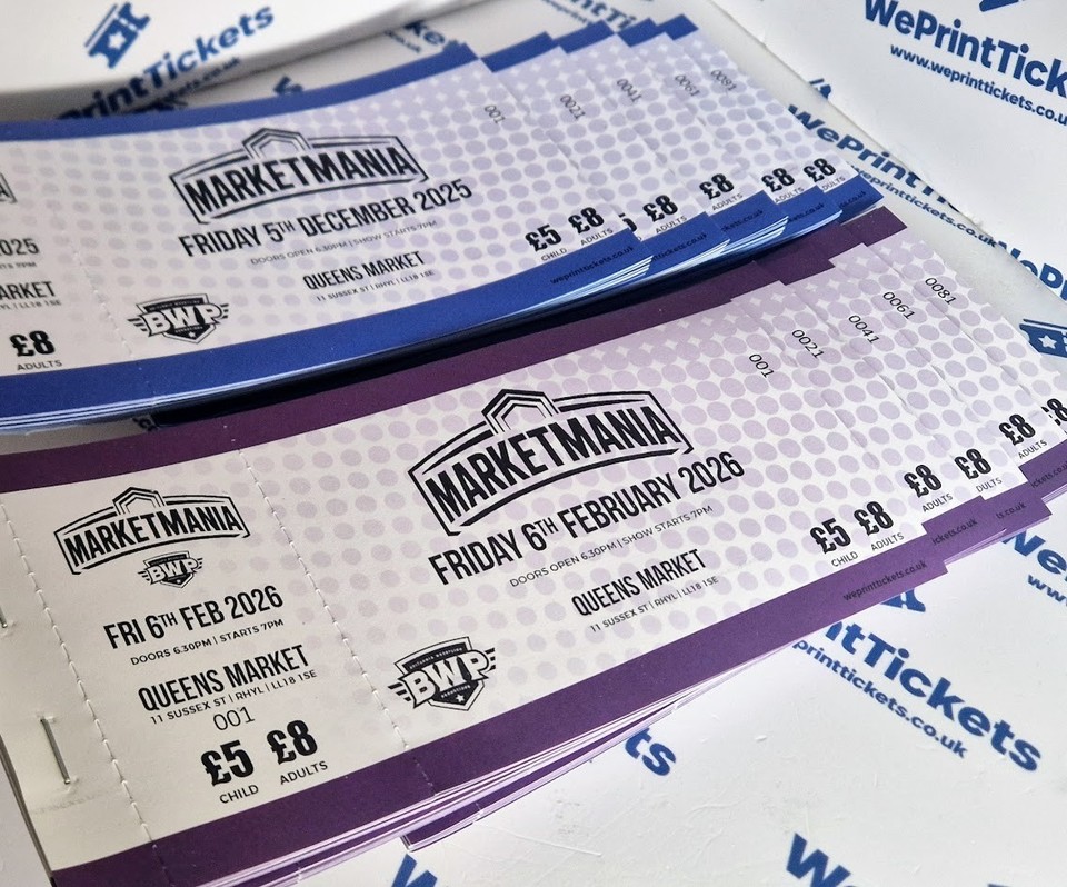 Custom Printed & Numbered Event Tickets x10 (9p per ticket!) | eBay UK