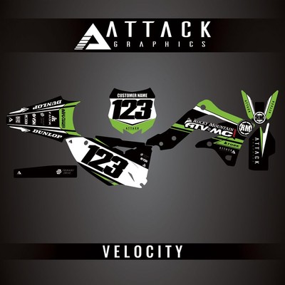 Attack Graphics Custom Velocity Complete Bike Graphics Kit For Kawasaki ...