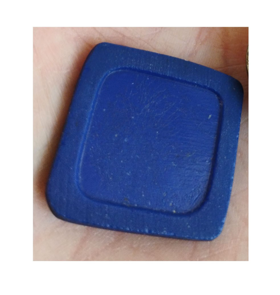 Vtg Egyptian Blue Faience-Style Plaque Tile Hieroglyphic Ceramic ...