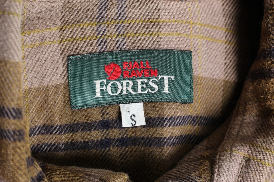 FJALLRAVEN FOREST Flannel Shirt Men Size S Long Sleeve Plaid VR1190 ...