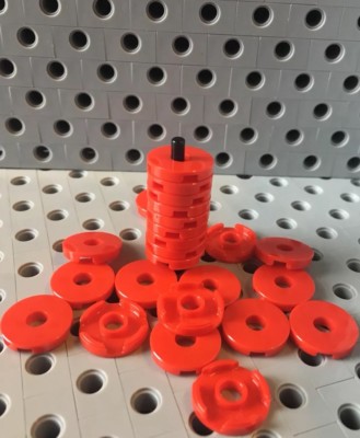 Lego Red 2x2 Round Flat Tile With Hole Brick New Lot Of 25 | eBay