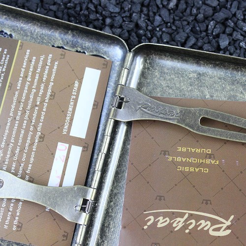 Vintage Metal Pockets Cigarette Case Holder Wallet Storage Double Sided ...