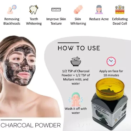 Coconut Activated Charcoal Powder - Organic Teeth Whitening Solution | eBay