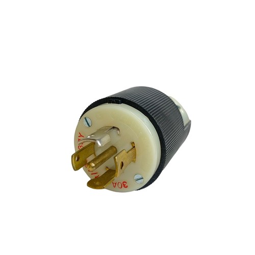 Hubbell HBL2821 Locking Plug, 30 amp, 3 Phase, 277/480V, L22-30P, Black ...