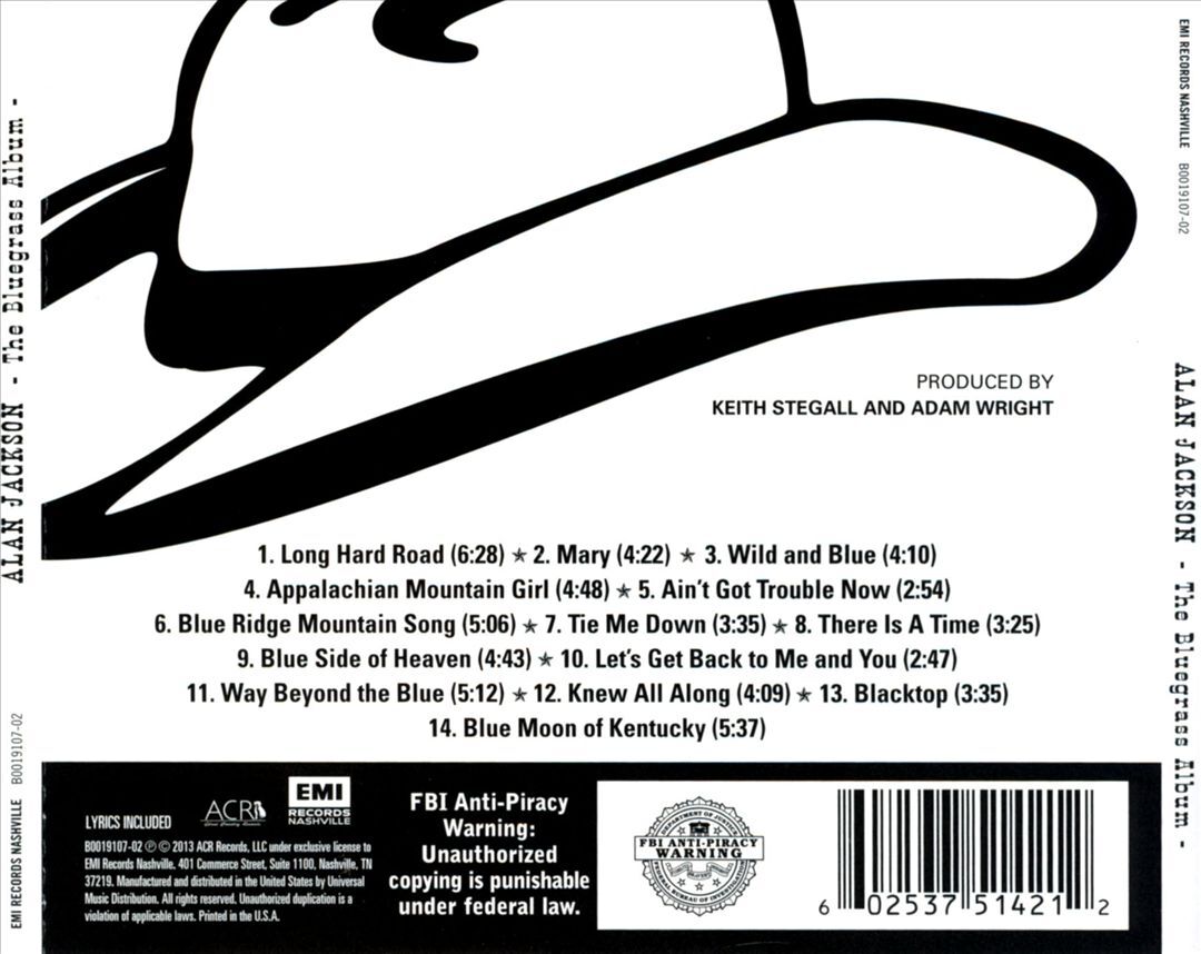 ALAN JACKSON - THE BLUEGRASS ALBUM NEW CD 602537514212 | eBay