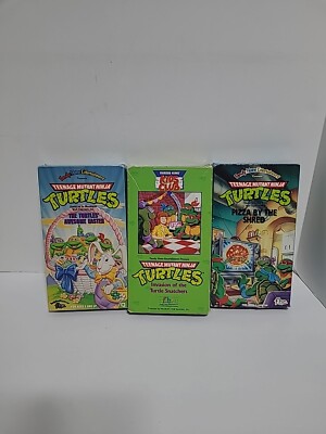 Teenage Mutant Ninja Turtles VHS LOT OF 3 AWESOME EASTER INVASION OF ...