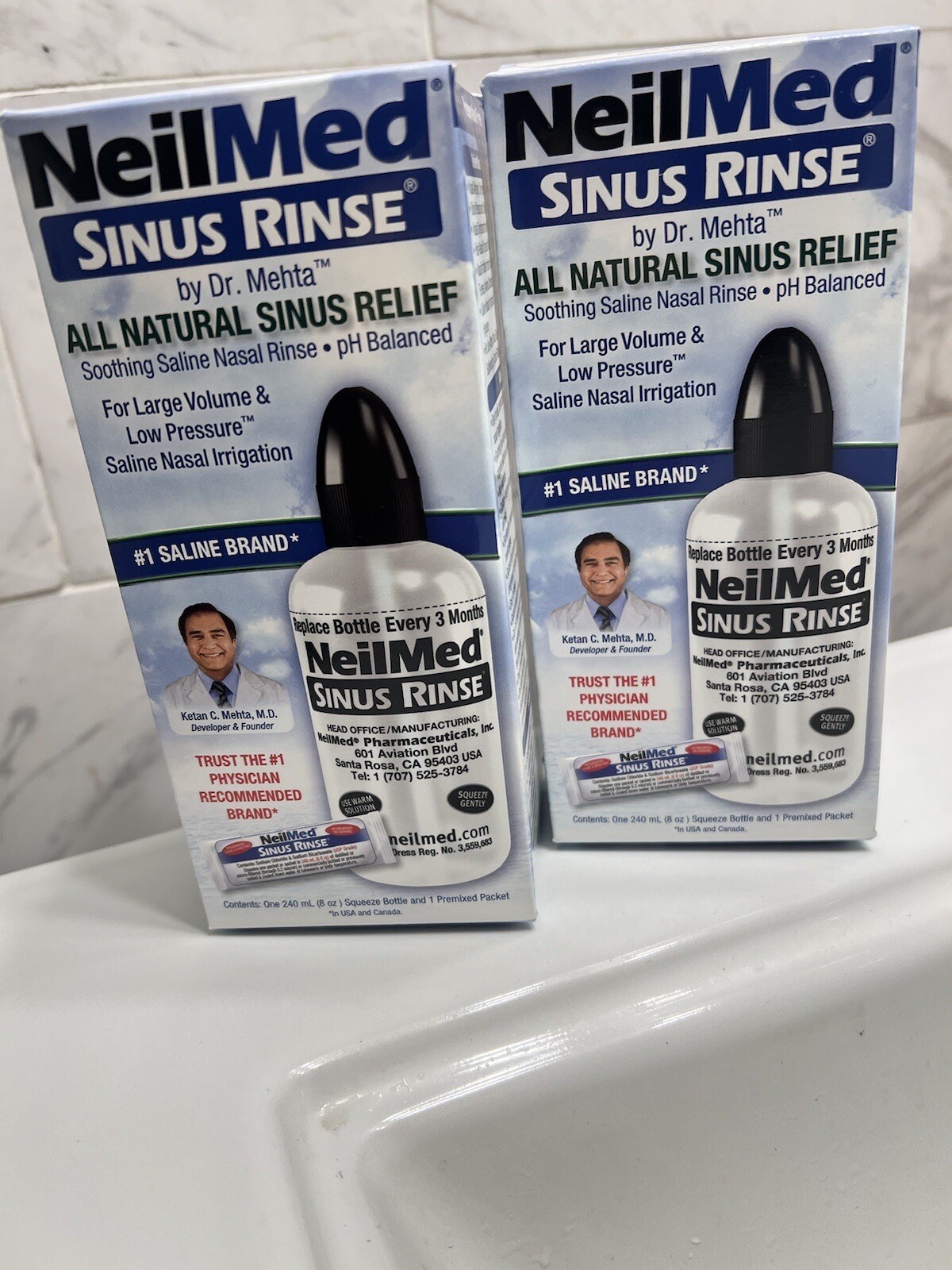 Two-pack NeilMed Sinus Rinse Bottle & Premixed Packet Exp 2027 | eBay