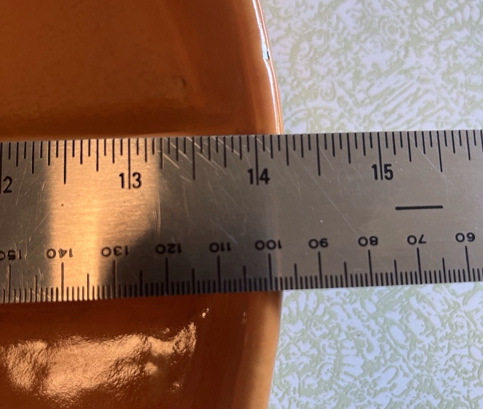 Ceramic Peace Sign Divided Dip And Chips Trinket Dish, Appetizer Orange ...