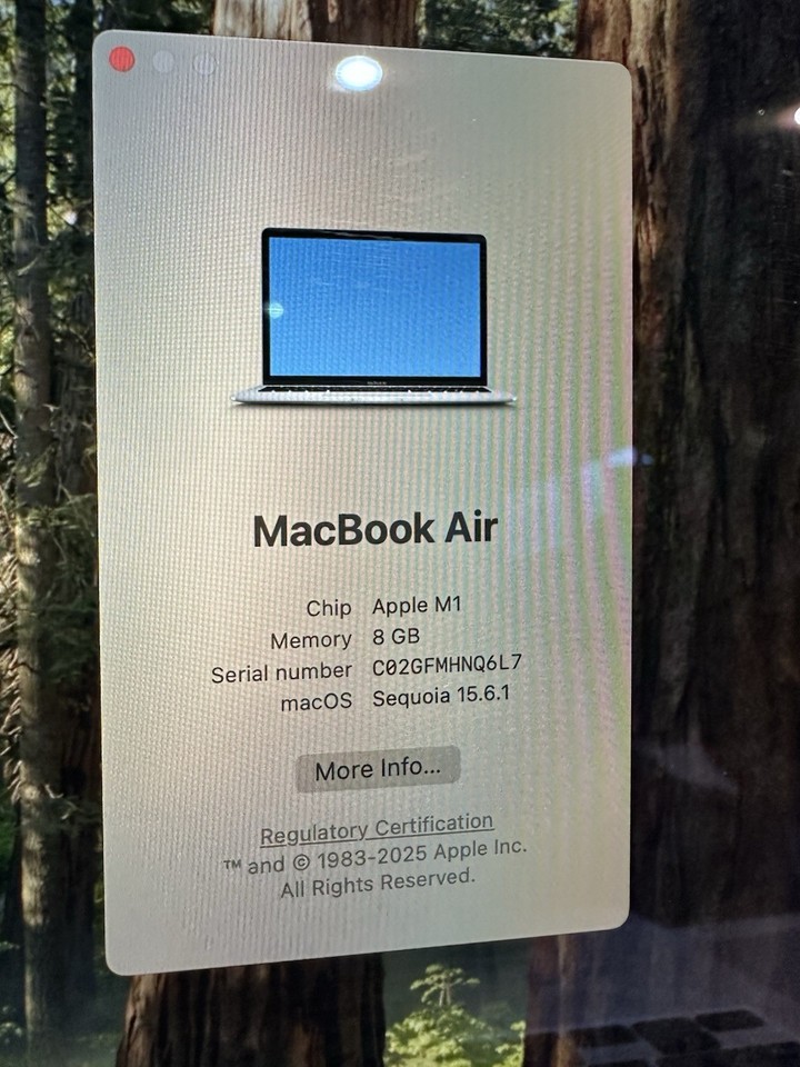 Apple M1 (Model A2337) MacBook Air Laptop Pre-Owned Excellent Condition ...