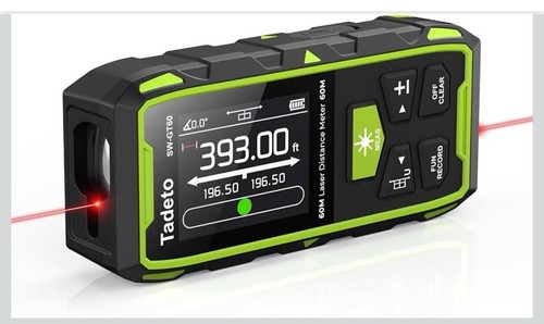 Dual Laser Distance Meter Measuring Tool 393FT 120Mt Length Area Volume ...