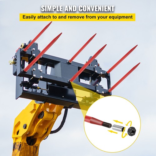 2pcs Hay Bale Spear 39" 3000 lbs Capacity Spike Fork for Tractors ...