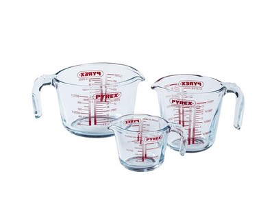 PYREX Clasic Set Misure Graduate in Vetro borosilicato, 21 x 16 x 12 cm ...