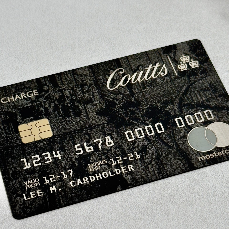 Coutts Silk Royal Edition Charge Card - Exclusive Luxury Novelty ...