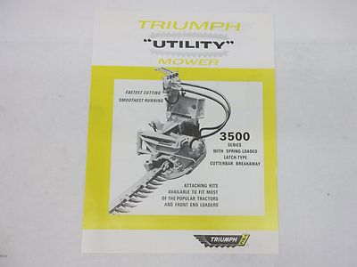 Triumph 3500 Series Utillity Mower Brochure | eBay