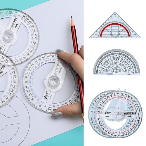 Transparent Angles Measuring Ruler Drawing Ruler Students Gift | eBay