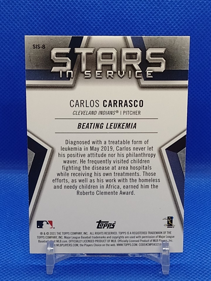 2021 Topps Series 1. CARLOS CARRASCO. Stars in Service. Cleveland ...