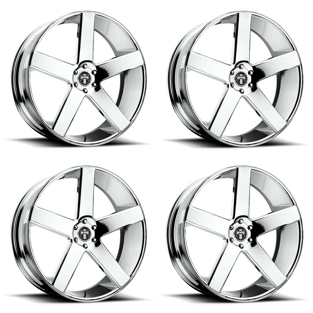 Set 4 DUB S115 Baller 22x9.5 6x5.5 Chrome Plated Wheels 22" 31mm Truck ...