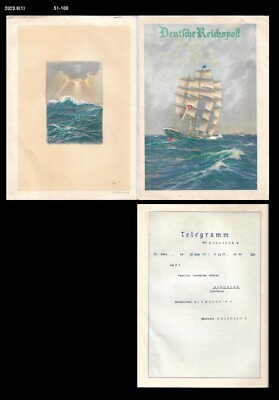 Telegram,Thematic Philately Materials,Sailing Ship,Voyage,Check the ...