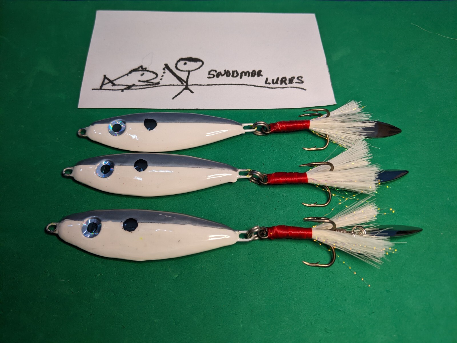 3 -1.5 oz SHAD Fishing Casting Jigging Lead Spoons Lures / willow Blade ...