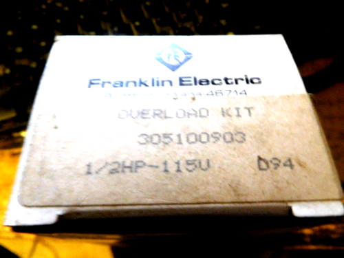 Franklin Electric 1/2Hp 115V Submersible Pump Motor Overload Kit, New ...