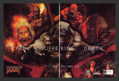 Doom 3 Pain Suffering Death 2000s Video Game Print Advertisement (2 ...