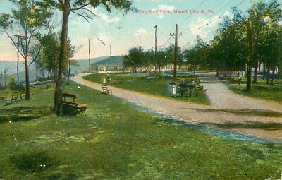 Postcard Pennsylvania Flag Staff Park Mauch Chunk Divided 1911 | eBay