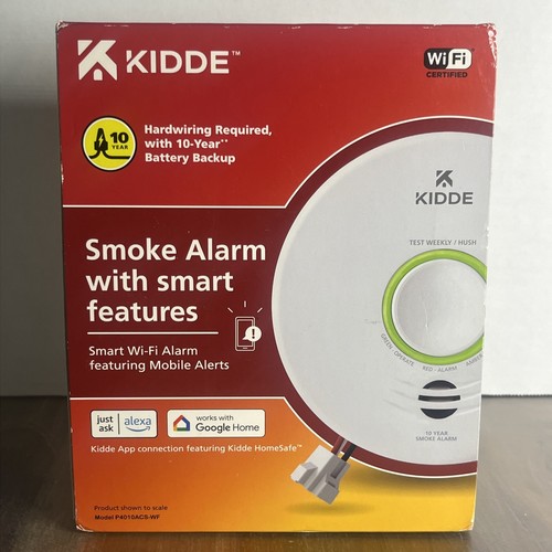 Kidde Smoke Alarm with Smart Features Model P4010ACS-WF Backup Battery ...