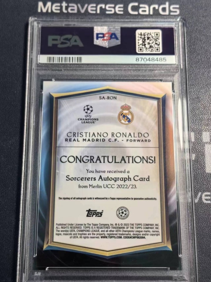 2022-23Merlin Chrome Orange Sorcerers Auto Cristiano Ronaldo 12/25 PSA10/10 POP3 | eBay