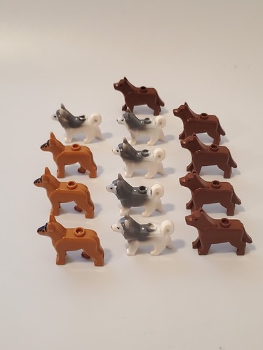 Lot Of 13 Lego Dog Figures Huskies German Shepherd Boxer Smoke Free | eBay