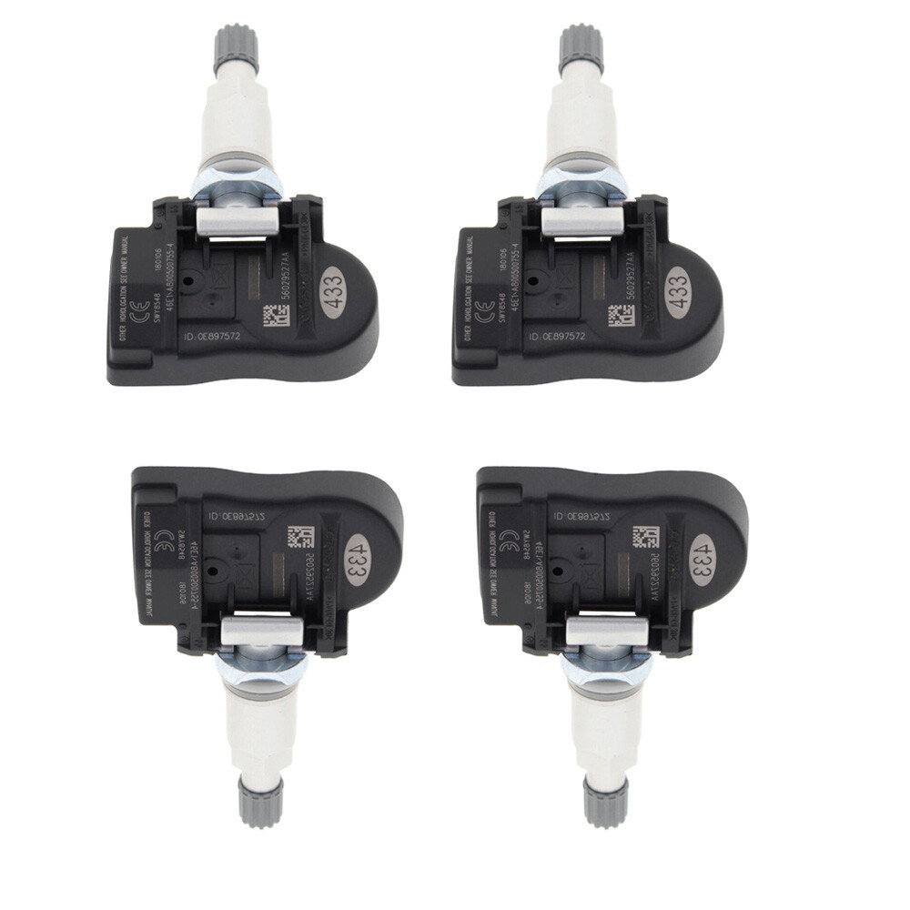 Set of 4 Complete TPMS Tire Pressure Sensors 433MHz 68252495AC ...