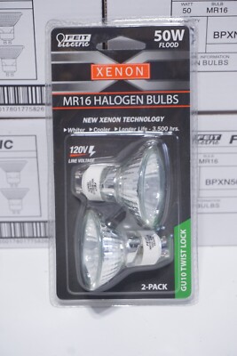Lot of 12 bulbs Feit Electric 50W GU10 120V 500 Lumens Bright White ...