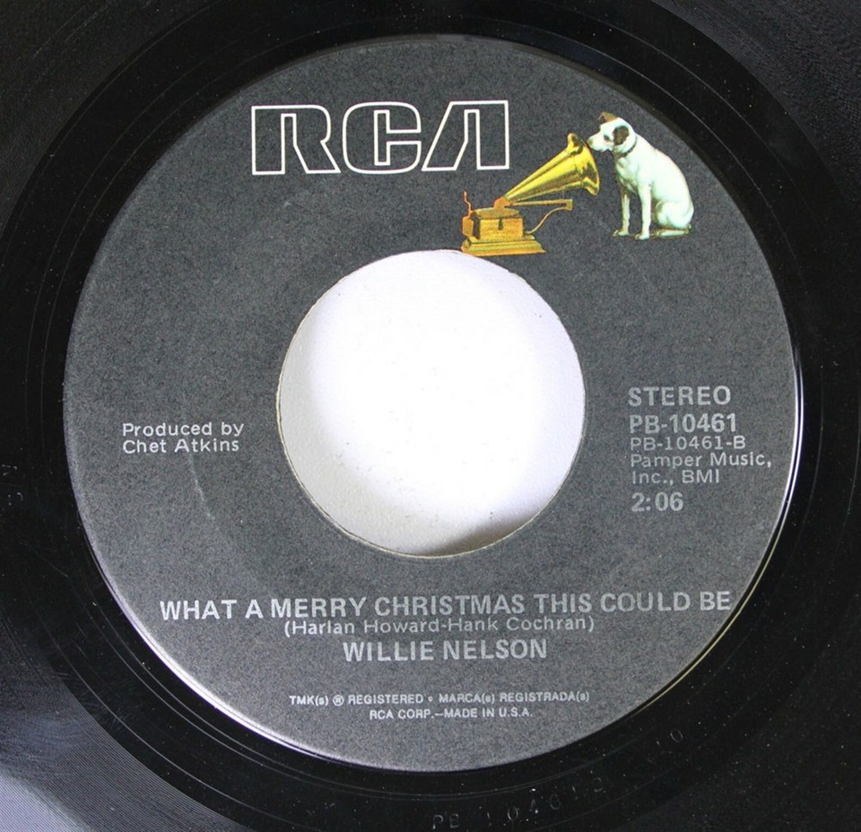 Christmas 45 Willie Nelson - Pretty Paper / What A Merry Christmas This ...