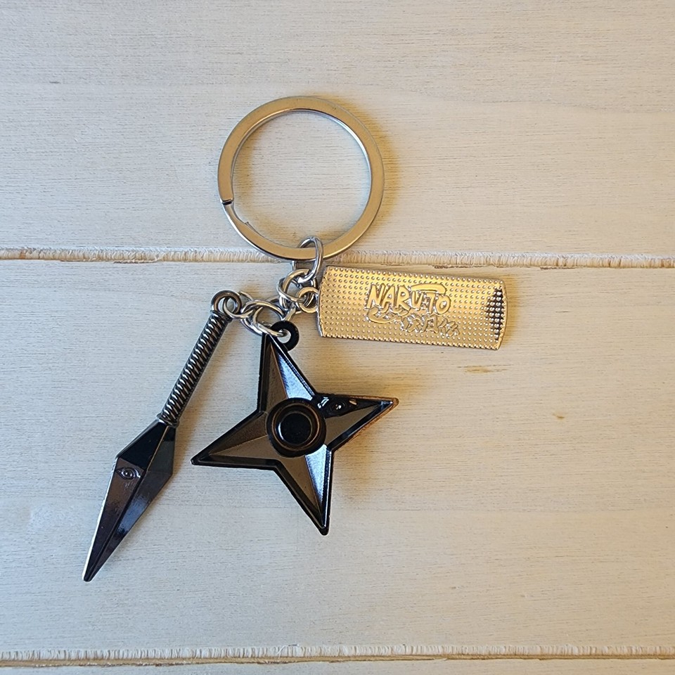 Metal Naruto keychain, leaf village headband, rogue ninja akatsuki ...