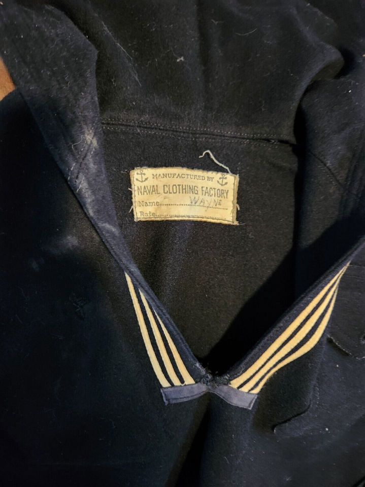 Vintage US Sailors Naval Clothing Factory Navy Coat Jacket Uniform ...