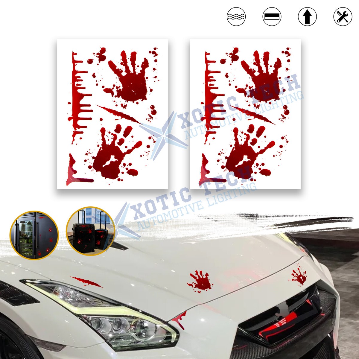 Bloody Hand Smear On Window