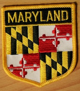 MARYLAND MD US State USA Shield Country Flag Embroidered PATCH Badge P1 ...