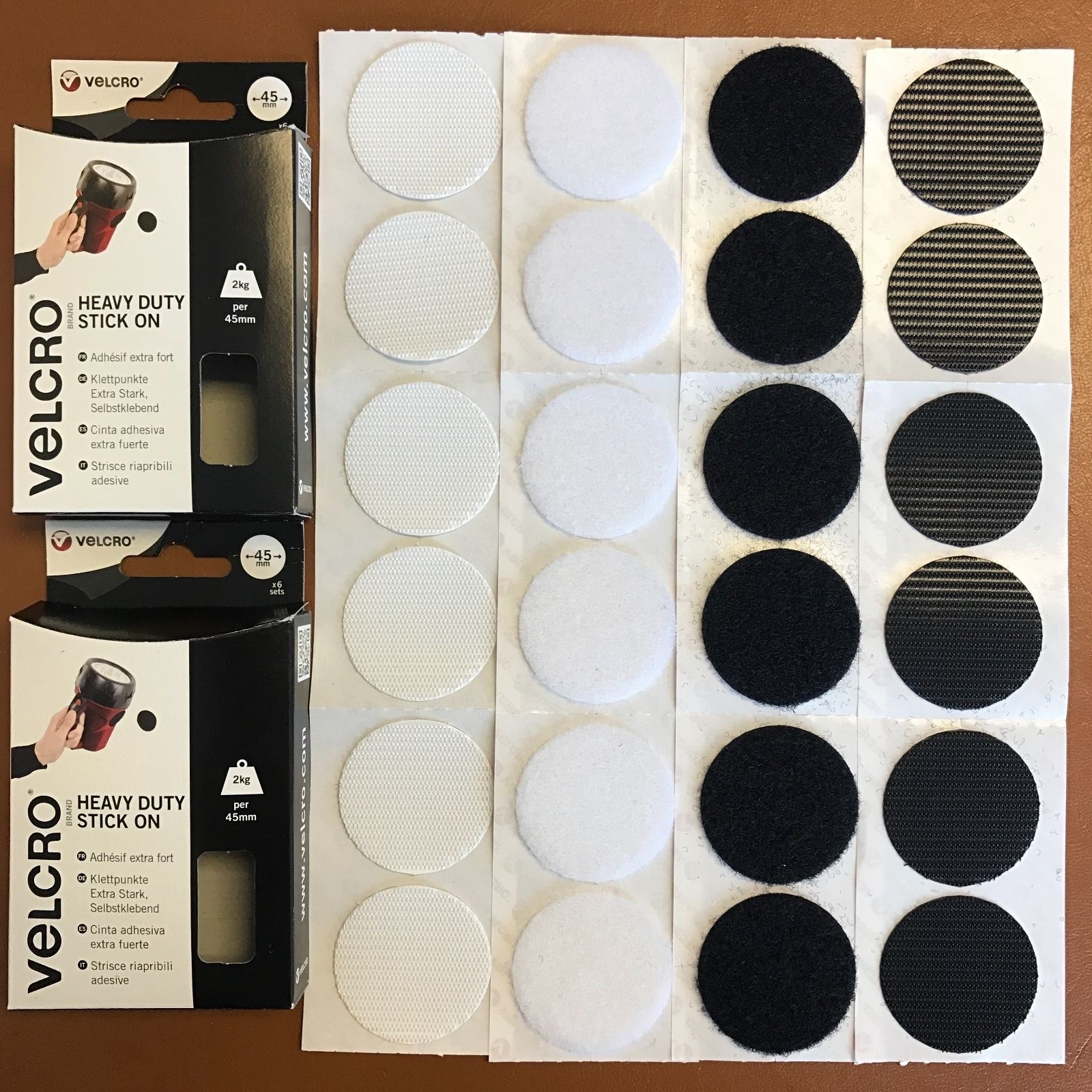 Velcro Heavy Duty Self Adhesive Stick On Large Discs Coins 45mm In ...