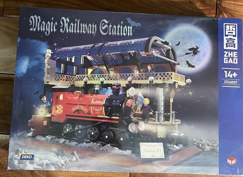 NEW~Magic Railway Station Building Blocks Set~Includes Magic Wand~1380 ...