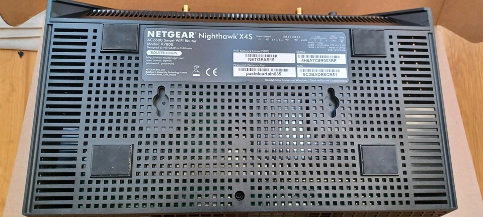Netgear Nighthawk X4S AC2600 R7800 Smart WiFi Router Openwrt 24.10.5 ...